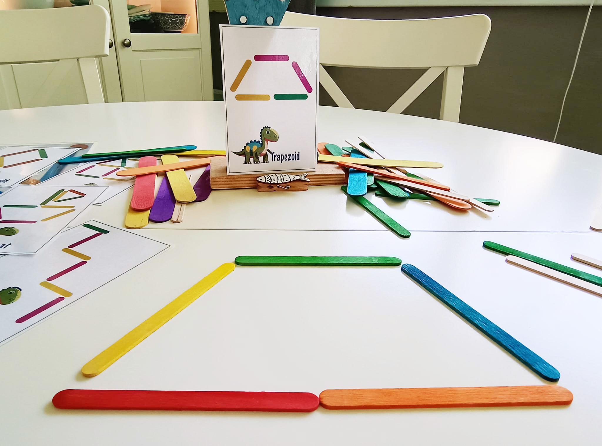 ICE CREAM STICKS GEOMETRICAL SHAPES ACTIVITY – Smart Learning Kids ...