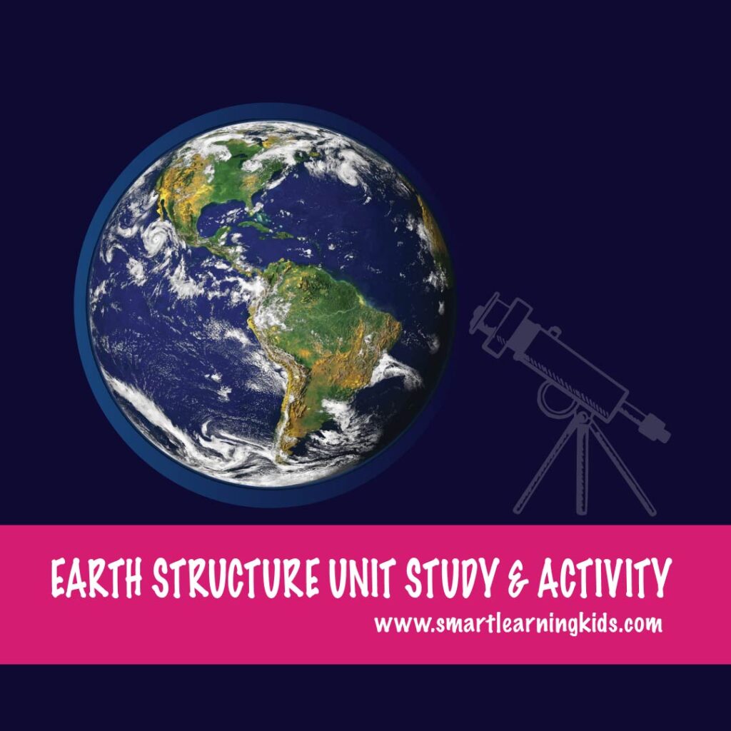 EARTH’S STRUCTURE UNIT STUDY & ACTIVITY – Smart Learning Kids ...